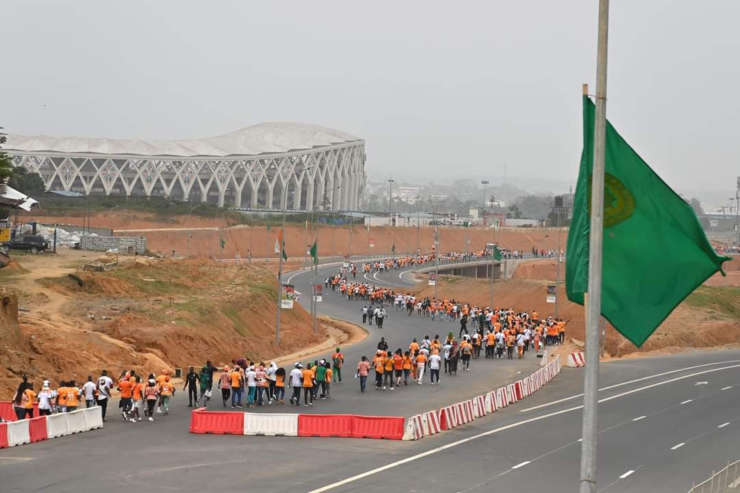 Supporters Arrive At The Stadium Ahead Of Nigeria vs Ivory coast AFCON ...