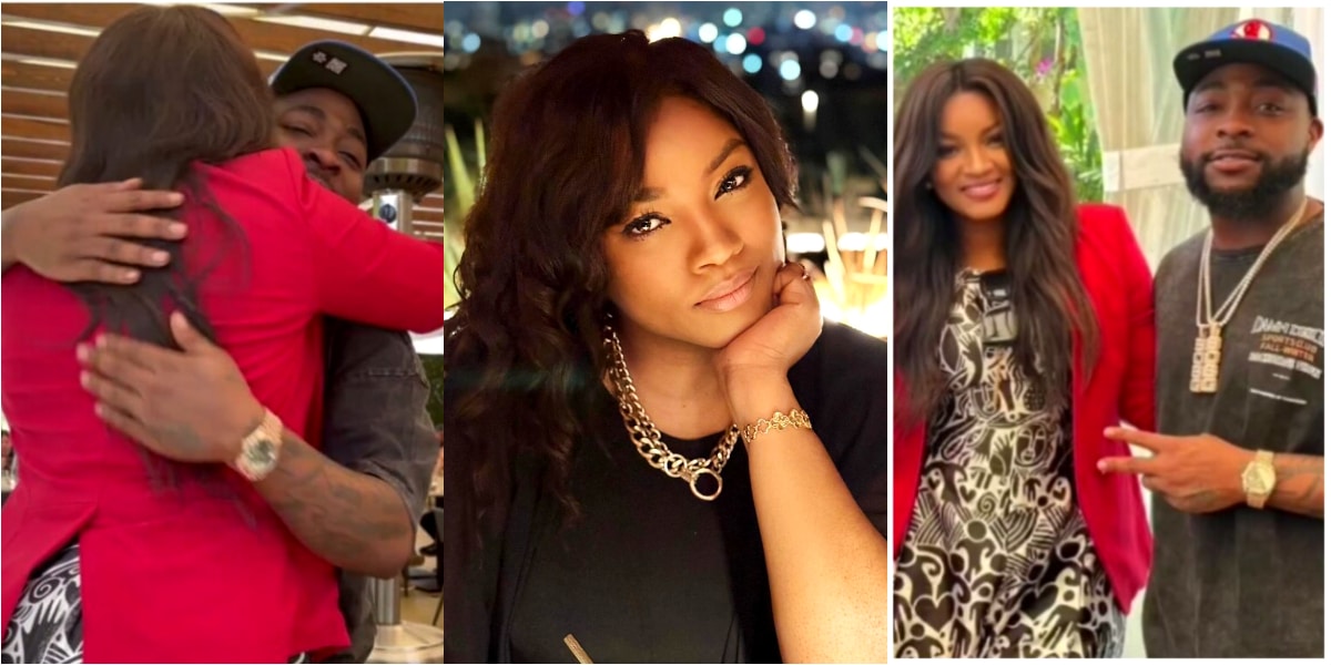 Nollywood actress, Omotola Jalade meets Davido — Akelicious