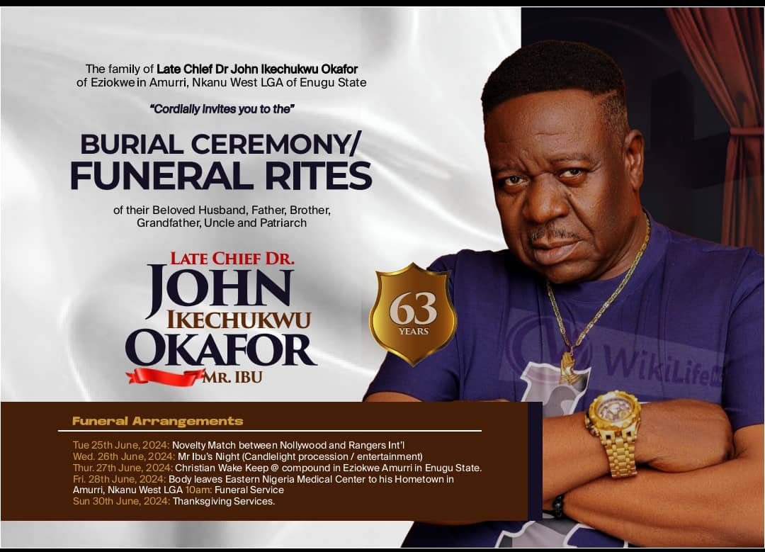 Mr IBU BURIAL: Celebrities to play Novelty Match against RANGERS Int'l ...