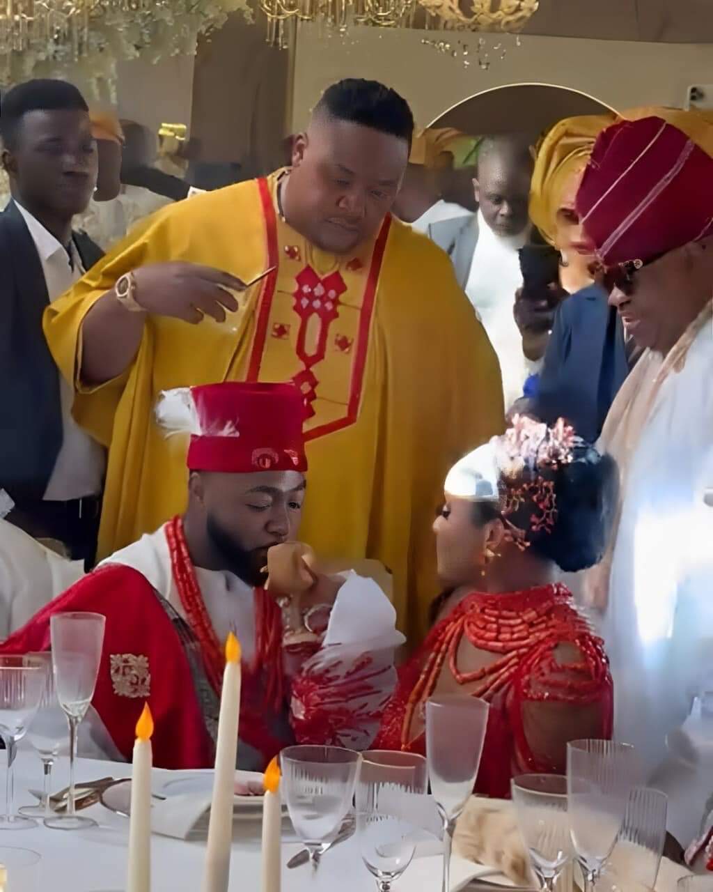 #Chivido2024: Moment Chioma Presented Her Husband, Davido With a Cup Of ...