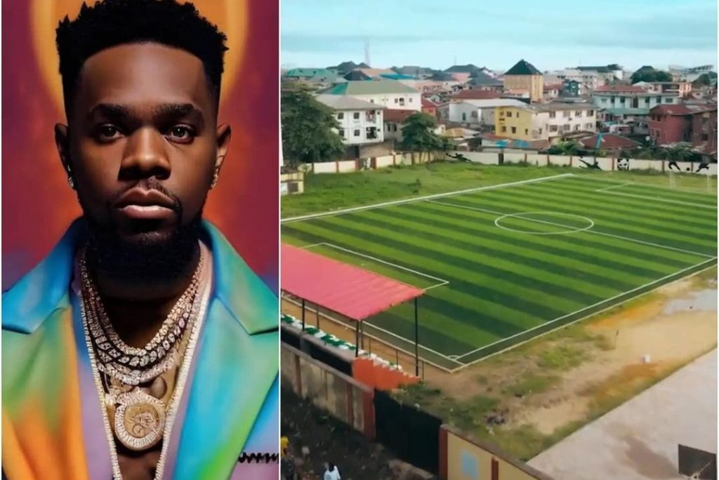 Patoranking single handedly built a mini stadium for his community ...