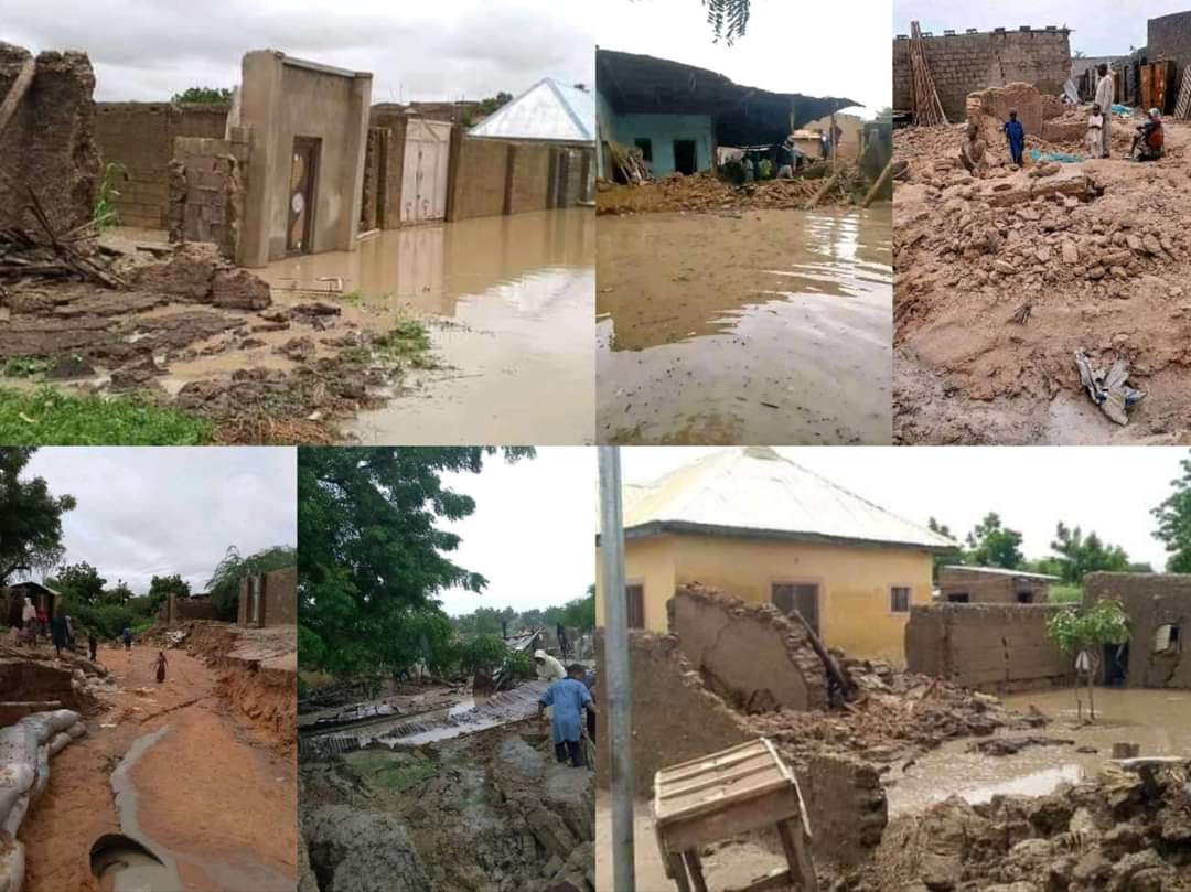 After 16 Hours Non Stop Downpour In Yobe: Houses Collapsed, Farmlands ...