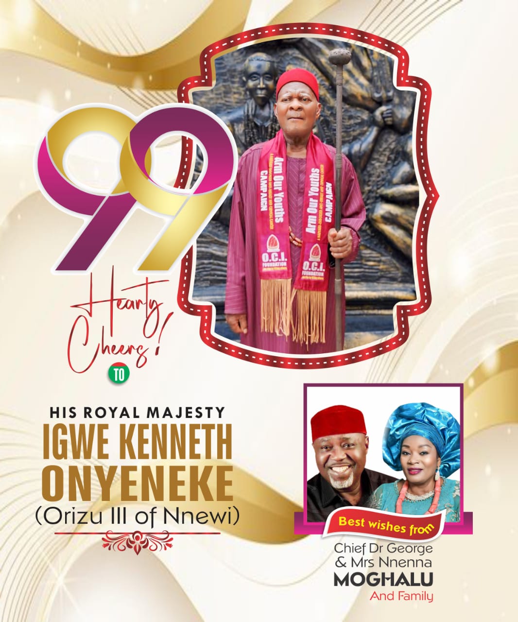 Chief Dr. George Moghalu Greets Igwe Kenneth Orizu 111 On 99th Birthday ...