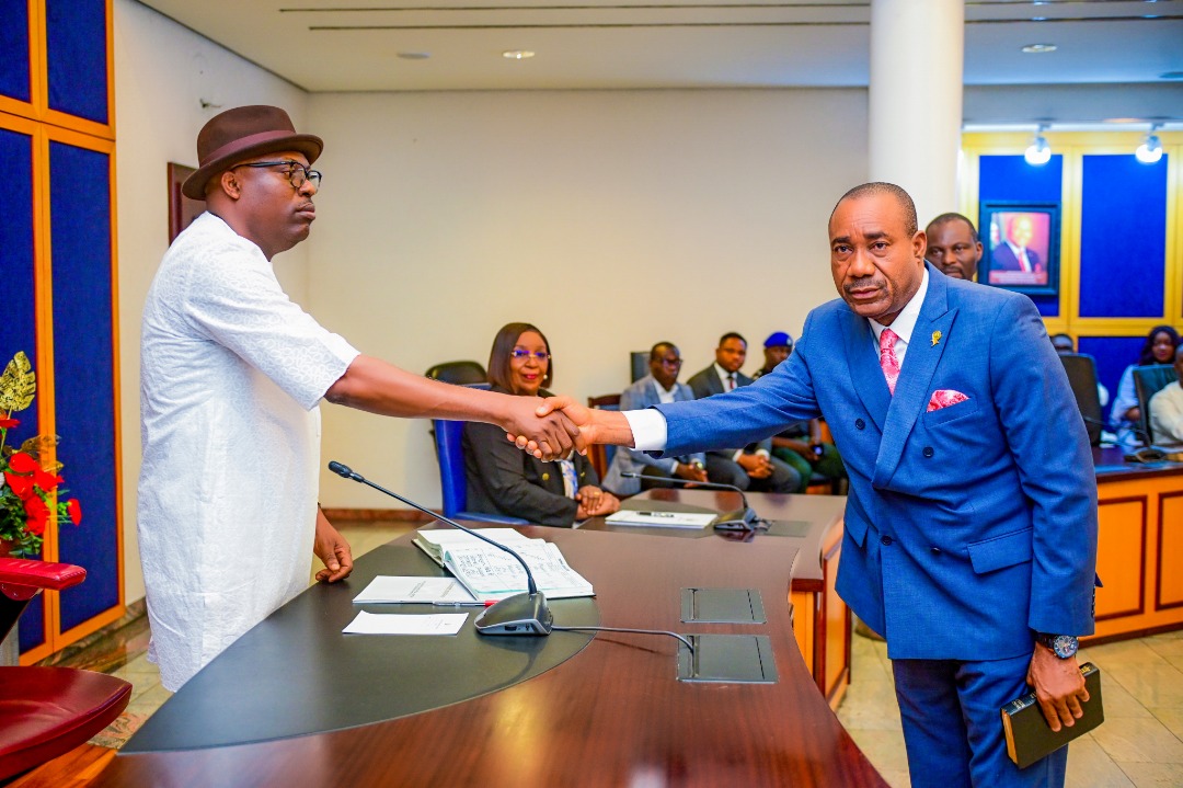 Gov Fubara Swears In Peter Ogolo As New Surveyor-General, Tasks Him on ...